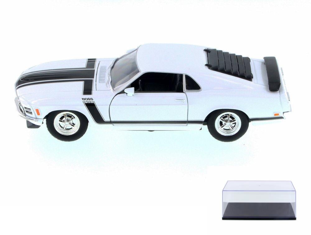 Diecast Car & Display Case Package - 1970 Ford Mustang Boss 302, White ...