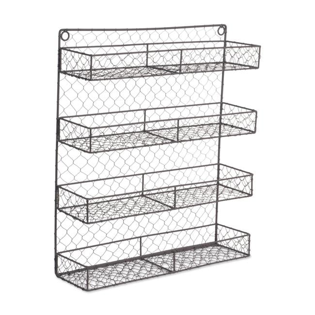 Double Wide 4 Row Chicken Wire Spice Rack - Walmart.com