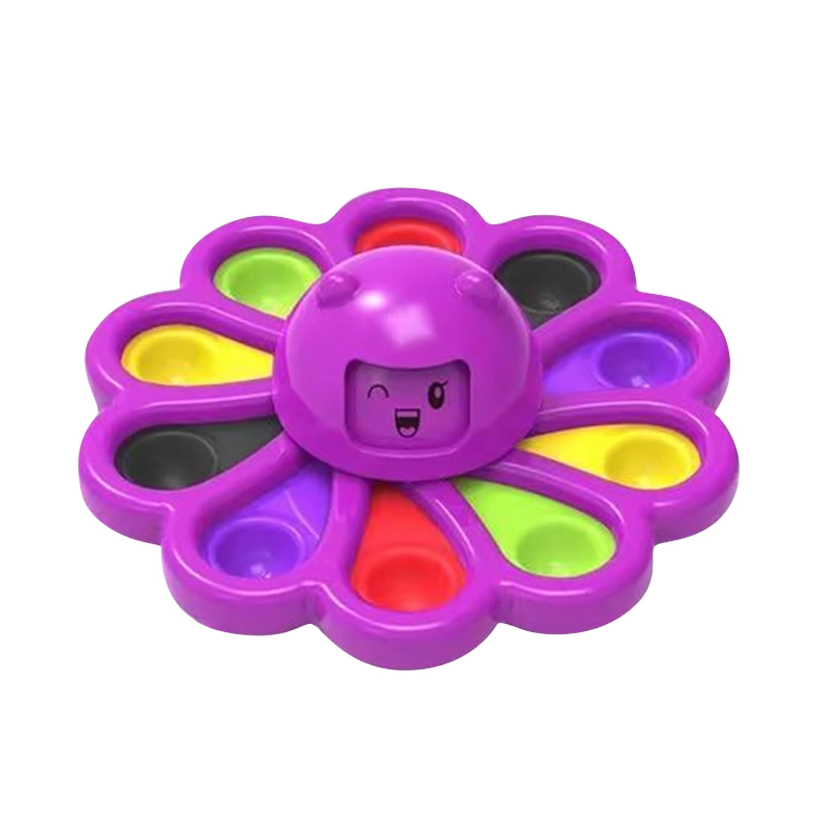 Flower Dimple Fidget Toy - 10 Colorful Pop Bubbles Sensory Simple Digit ...