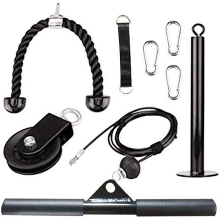 9PC Fitness LAT and Lift Pulley System, Cable Machine with Upgraded ...