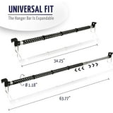 Zone Tech Expandable Car Hanger, Travel Rod for Hanging Clothes ...