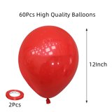 KAINSY Matte Red Latex Balloon 12 inch 62pcs Helium Balloons Party ...