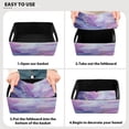 2 Pcs Foldable Felt Storage Bins Decorative Fabric Organizer Baskets ...