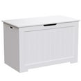 HomGarden 30Inch MDF Child Toy Chest 150L Storage Box Cabinet W/Safety ...