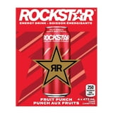 Rockstar Punched Fruit Punch Energy Drink 4 x 473 mL, Cans, 4x473ml ...