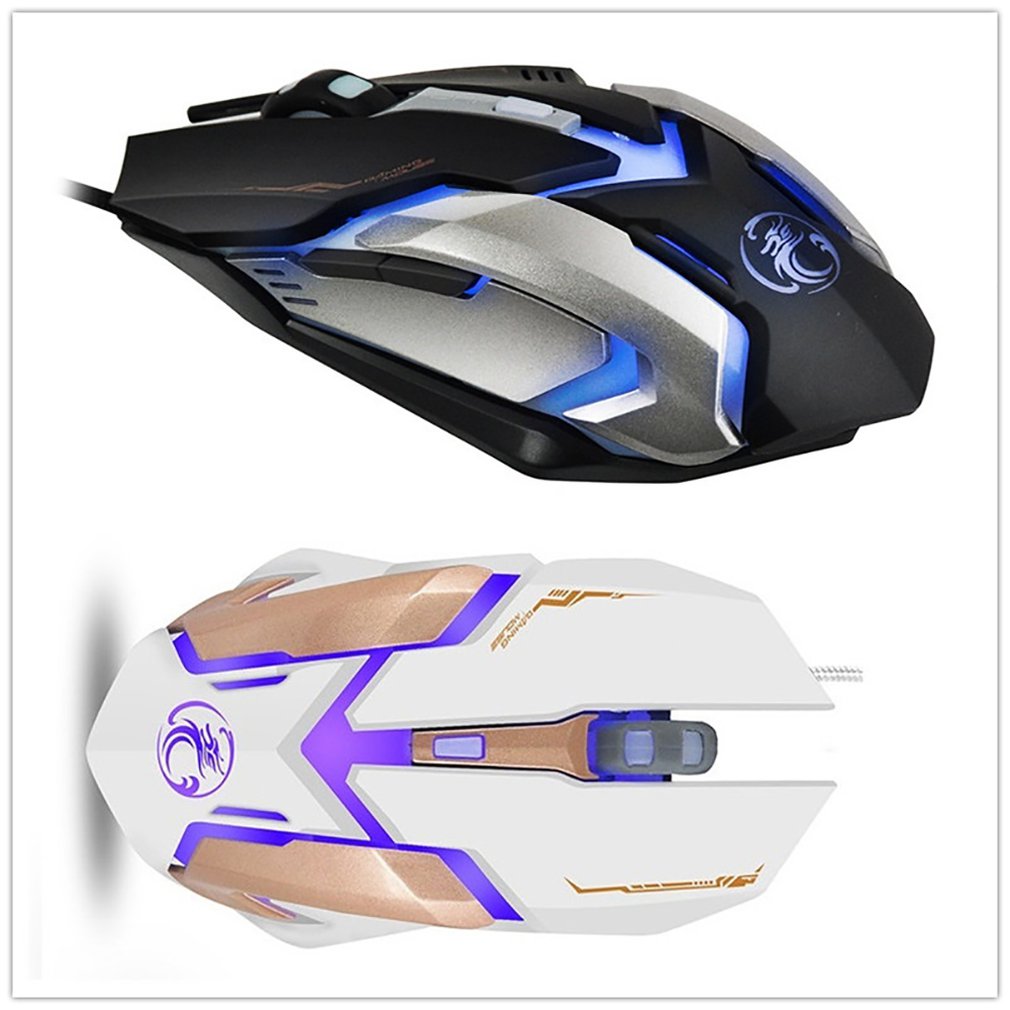 V6 Wired Gaming Mouse USB Optical Mouse 6 Buttons PC Desktop Mouse ...