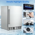 24 Inch Durable Stainless Steel Beverage Fridge, Indoor/Outdoor, Holds ...