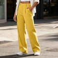 Dagugfen Summer Pants for Women Dressy Casual Straight Leg Elastic High ...