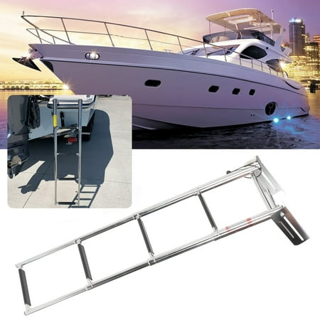 Herwey Deck Ladder 4‑Step Deck Ladder Folding Telescopic Boat Stair ...