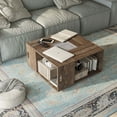 Furniture of America Torme Storage Wood Reclaimed Oak Coffee Table with Casters - Walmart.com