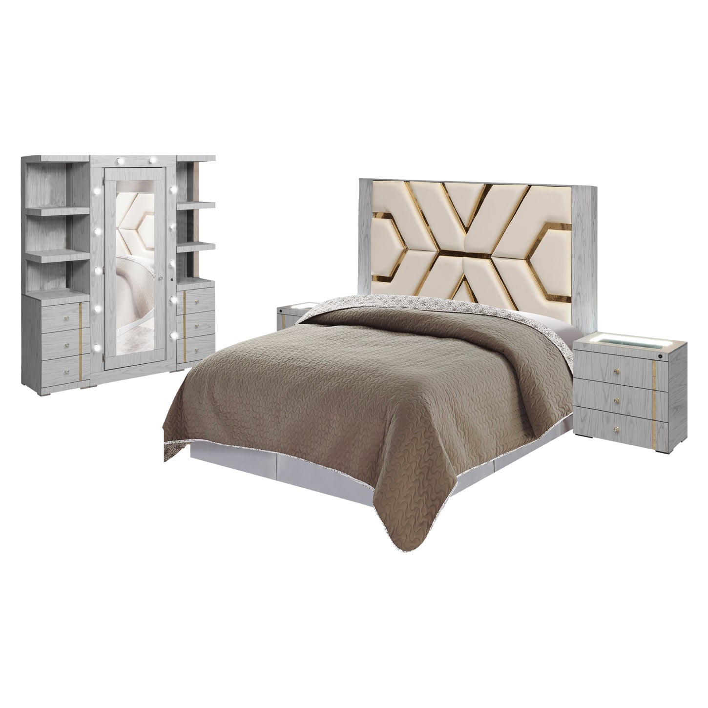 Recamara King Size Silvana Gris - Kessa Muebles | Walmart en línea