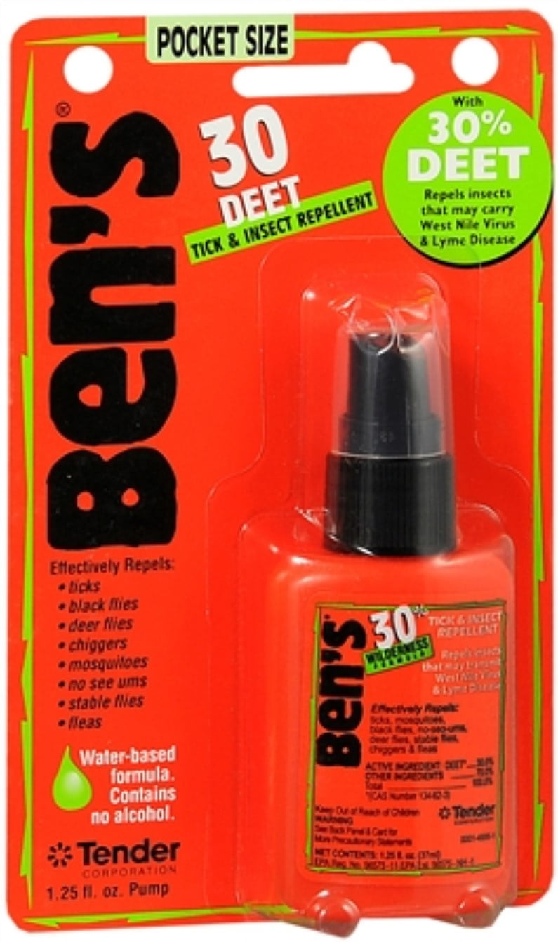 Ben's 30 DEET Tick and Insect Repellent Pocket Size 1.25 oz (Pack of 4 ...