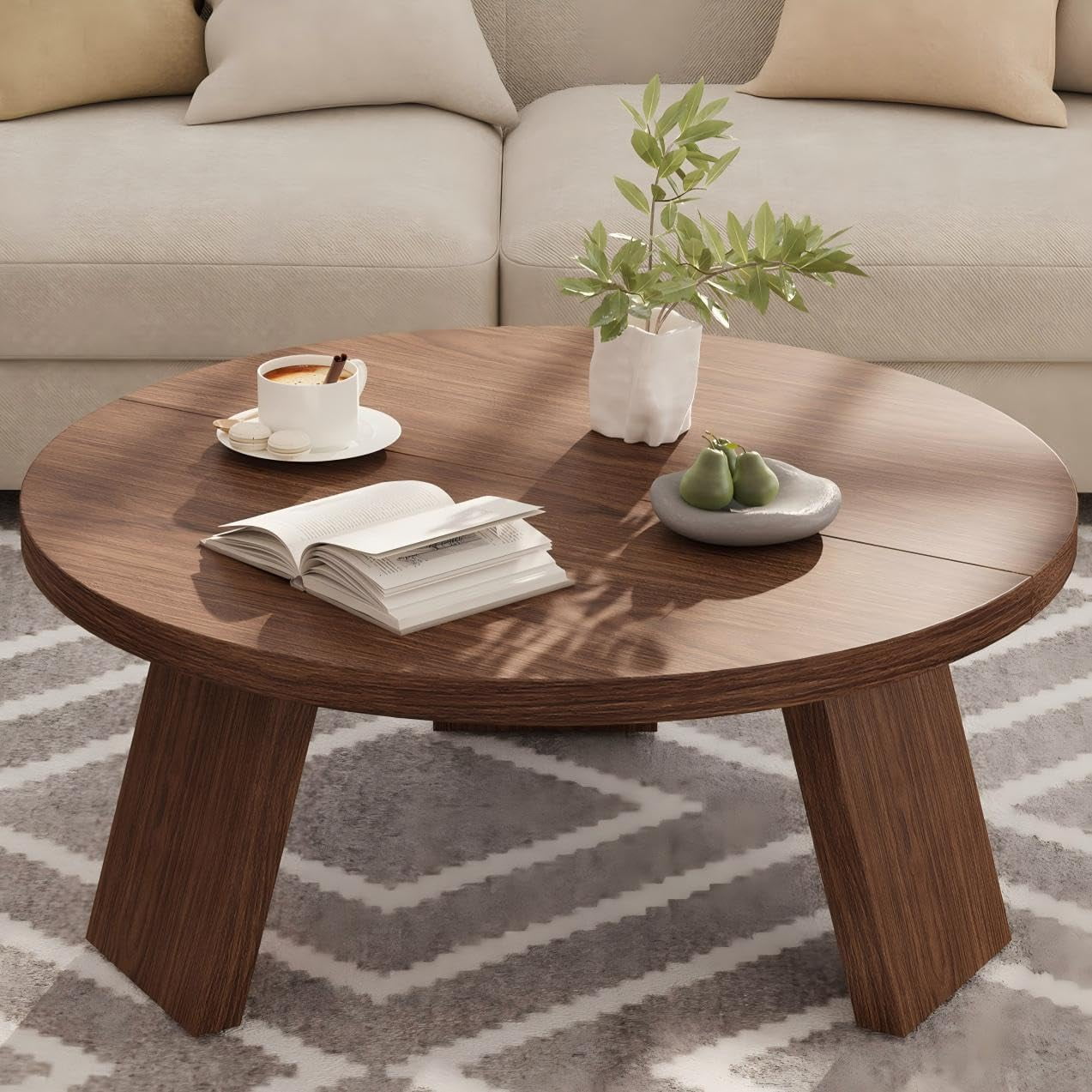 Click here for Beesclover Round Coffee Table For Living Room  33.... prices