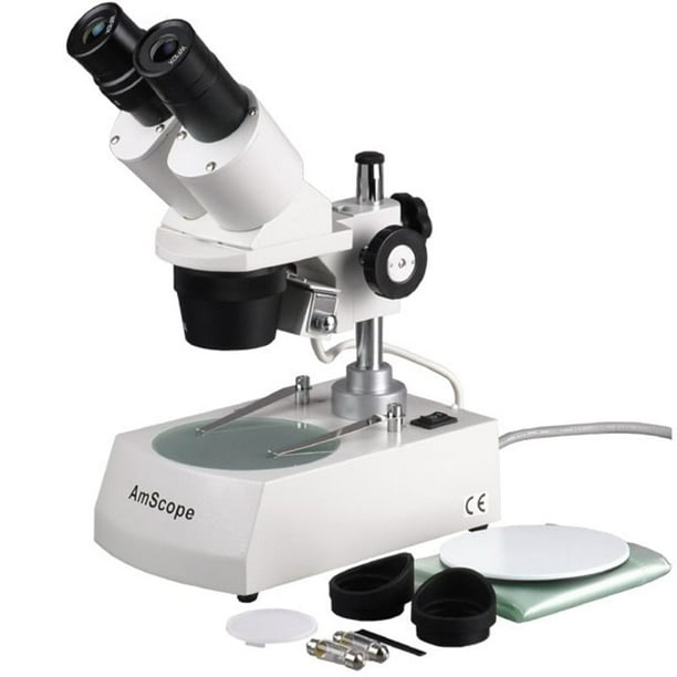AmScope Student Forward Binocular Stereo Microscope 10X-30X - Walmart.com