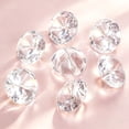 20 Pcs Clear Acrylic Diamond Place Card Holders - Multi-Faceted Crystal ...