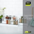 Smart Design Plastic Expandable 3-Tier Spice Rack - Non-Slip Lining and ...