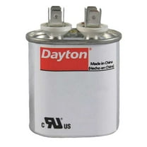 Dayton Round Motor Run Capacitor,10 Microfarad Rating,370VAC Voltage ...