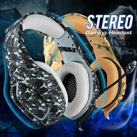 K1 Camouflage Headset Bass Gaming Headphone Game Earphone with Mic for ...