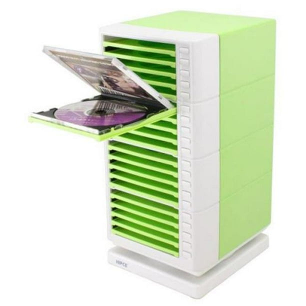 Hipce CDRT-20 AG One Touch Swivel CD Rack, Apple Green - 20 Capacity ...