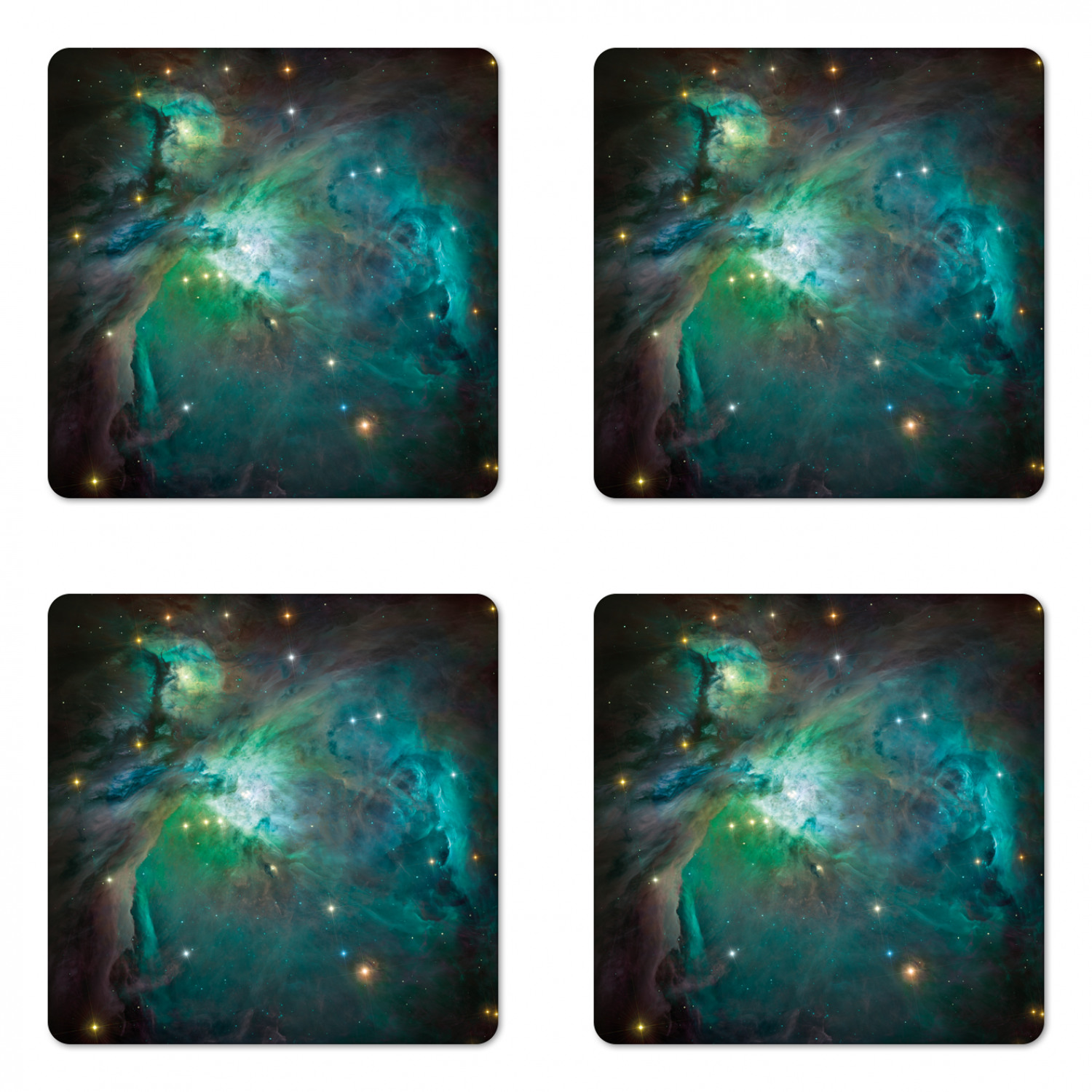 Space Coaster Set of 4, Majestic Orion Nebula Dust Cloud Celestial ...