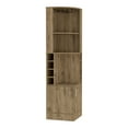 Depot E-Shop Egina Corner Bar Cabinet With 8 Wine Cubbies, 2 Cabinets ...