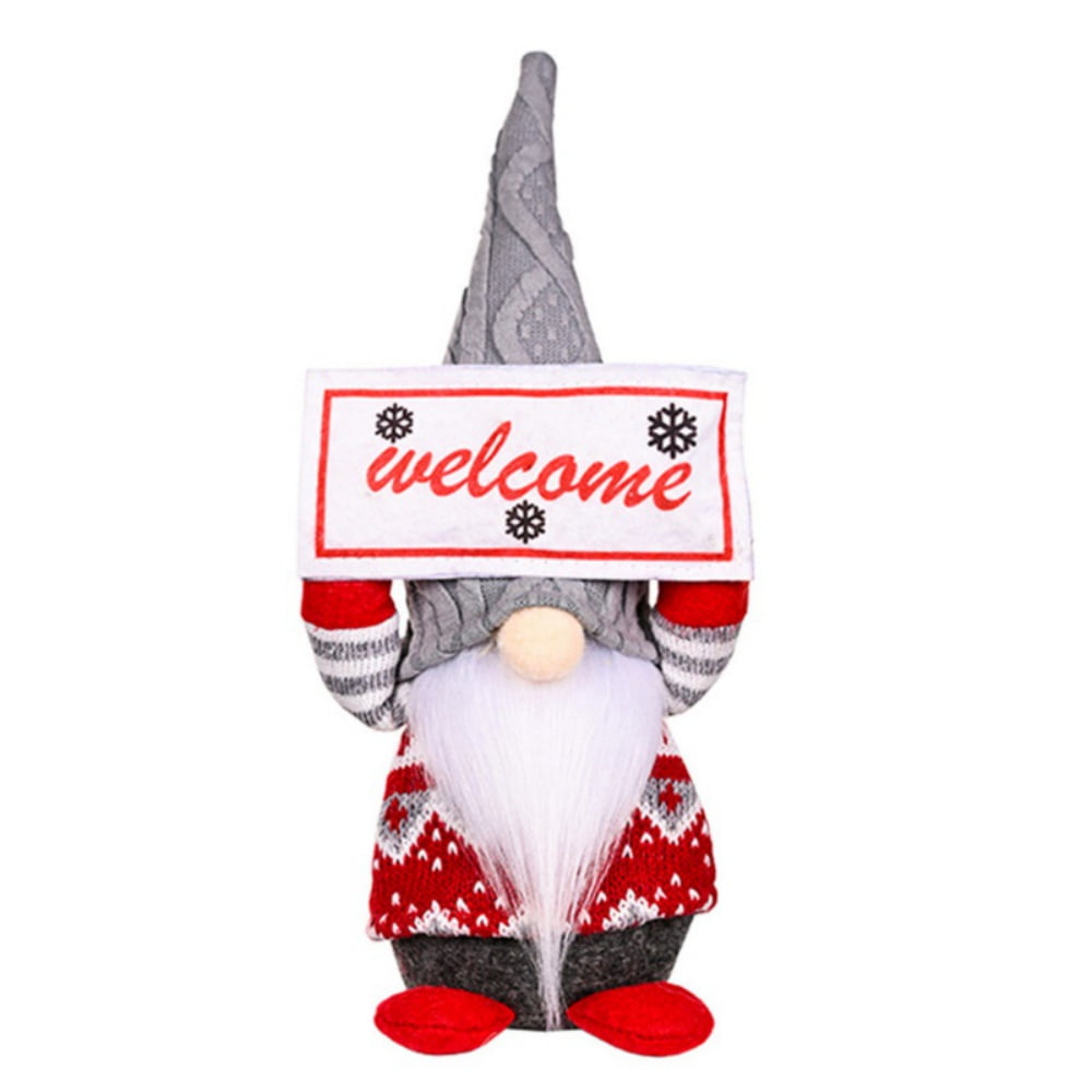 Knitted Christmas Gnomes Plush Decorations, 11-Inch Led Lighted Signs ...