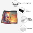 Derioi Meditating Cute Horse Pattern Men' Soft Mid-Rise Boxer Briefs ...