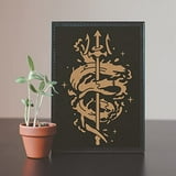 Trident Stencils Ocean Waves Stencils Plastic Poseidon Trident Stencils ...