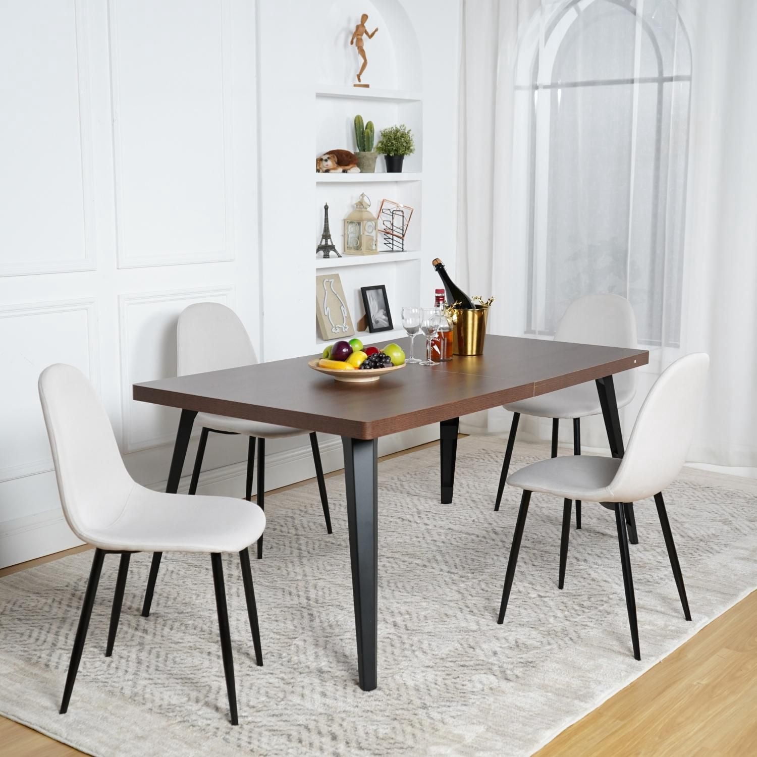 Homy Casa 5-Piece Dining Table Set - 4 Person Dining Sets with ...