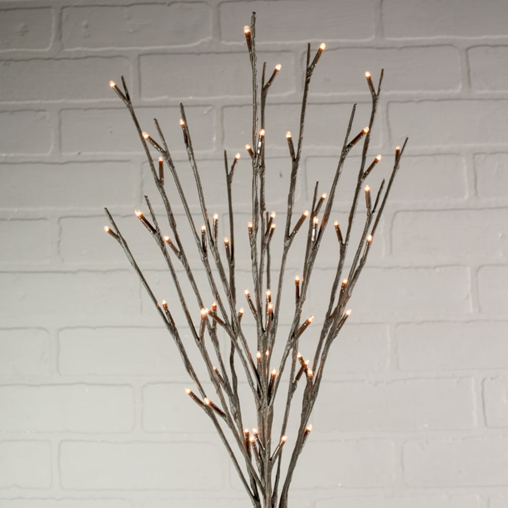 Lighted Branches Lighted Branches 20 in. Bendable 60 Rice Lights Plug ...