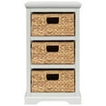 Hampton Meadows 3 Tier X-Side End Storage Cabinet with 3 Wicker Baskets ...