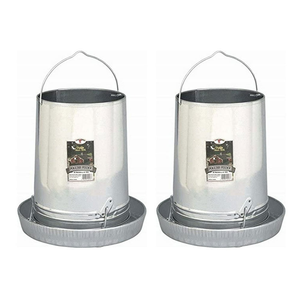 Little Giant 30-Pound Floor Space Saving Hanging Metal Poultry Feeder ...