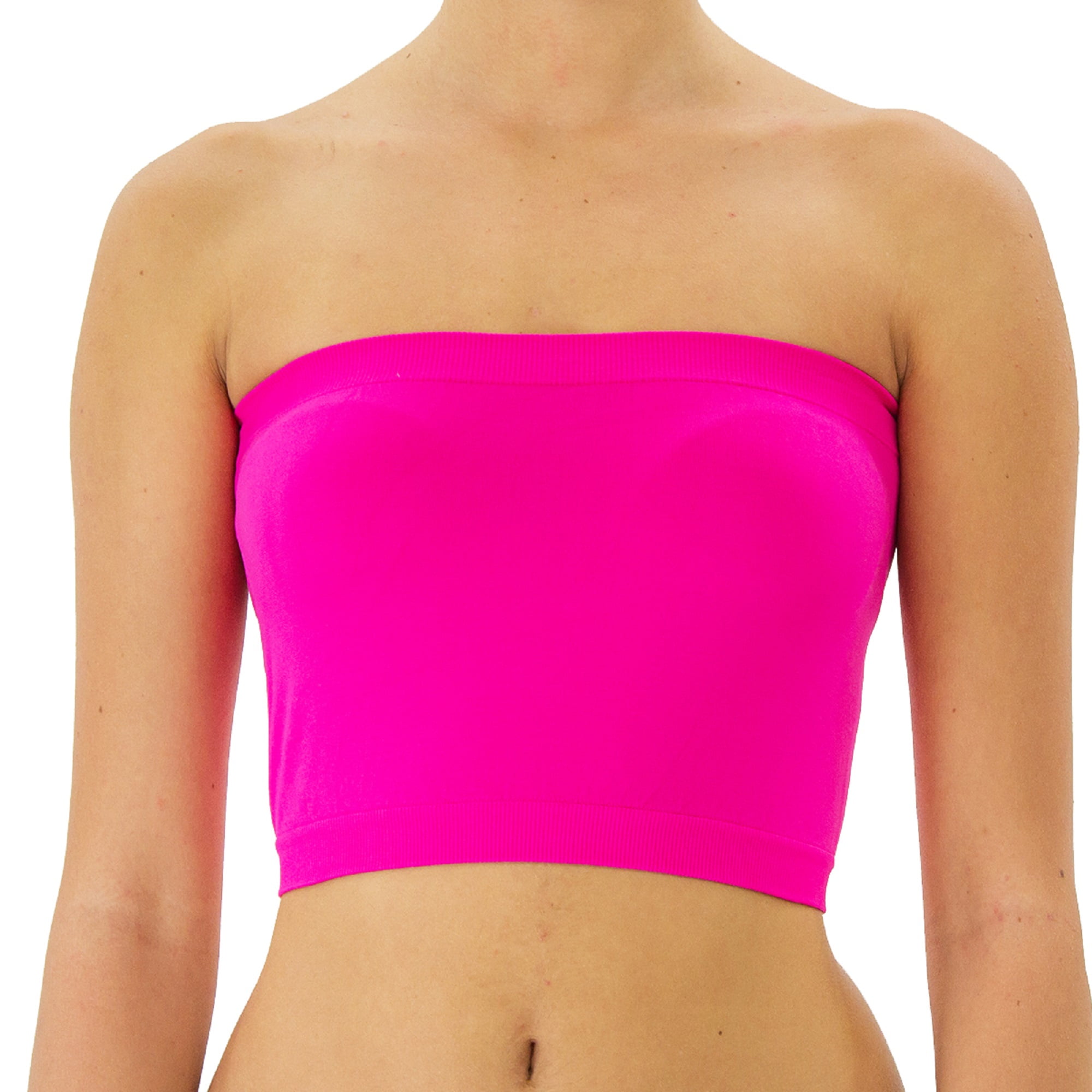 Td Collections Womens Basic Stretch Layer Seamless Tube Bra Bandeau