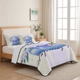 90x96in Quilt Bedding Set, Watercolor Hydrangea Flower in Vase ...