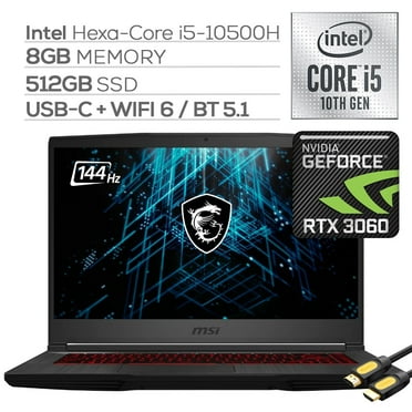 MSI 15.6" FHD Gaming Laptop, Intel Core i7, 16GB RAM, GeForce RTX3050 ...