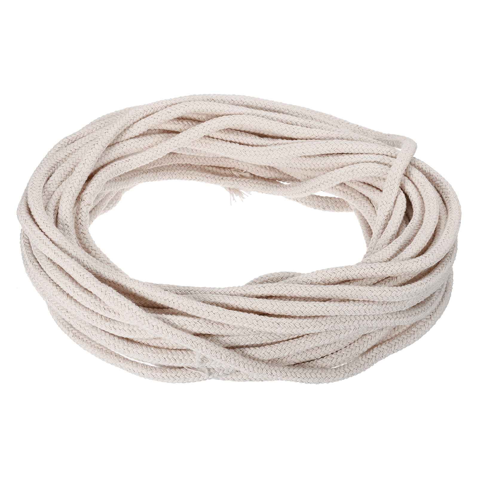 6mm Diameter 15 Meter 49Ft Cotton Oil Lamp Wick for Alcohol Lamp, White ...