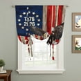 Anniversary USA Flag Tie Up Curtains for Window, Thermal Insulated ...