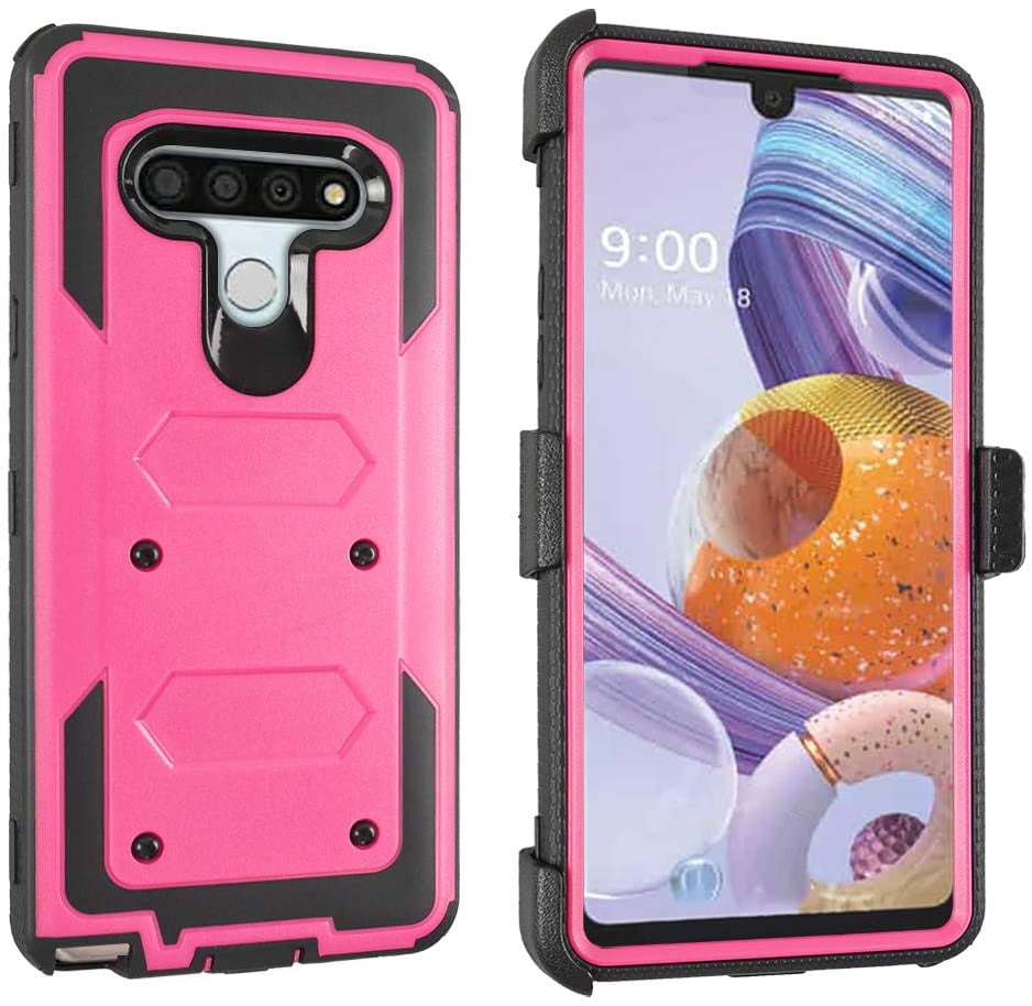 Goldcherry for LG Stylo 6 Case, Kickstand Case Heavy Duty Shockproof ...