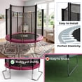 6FT/8.25FT Backyard Trampoline with Anti-Tipping L-Shaped Legs & Safety ...