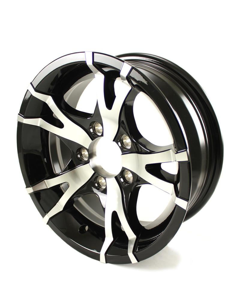 14X5.5 5-Lug on 4.5" Aluminum T07 Trailer Wheel - Black - T07-45545BM ...