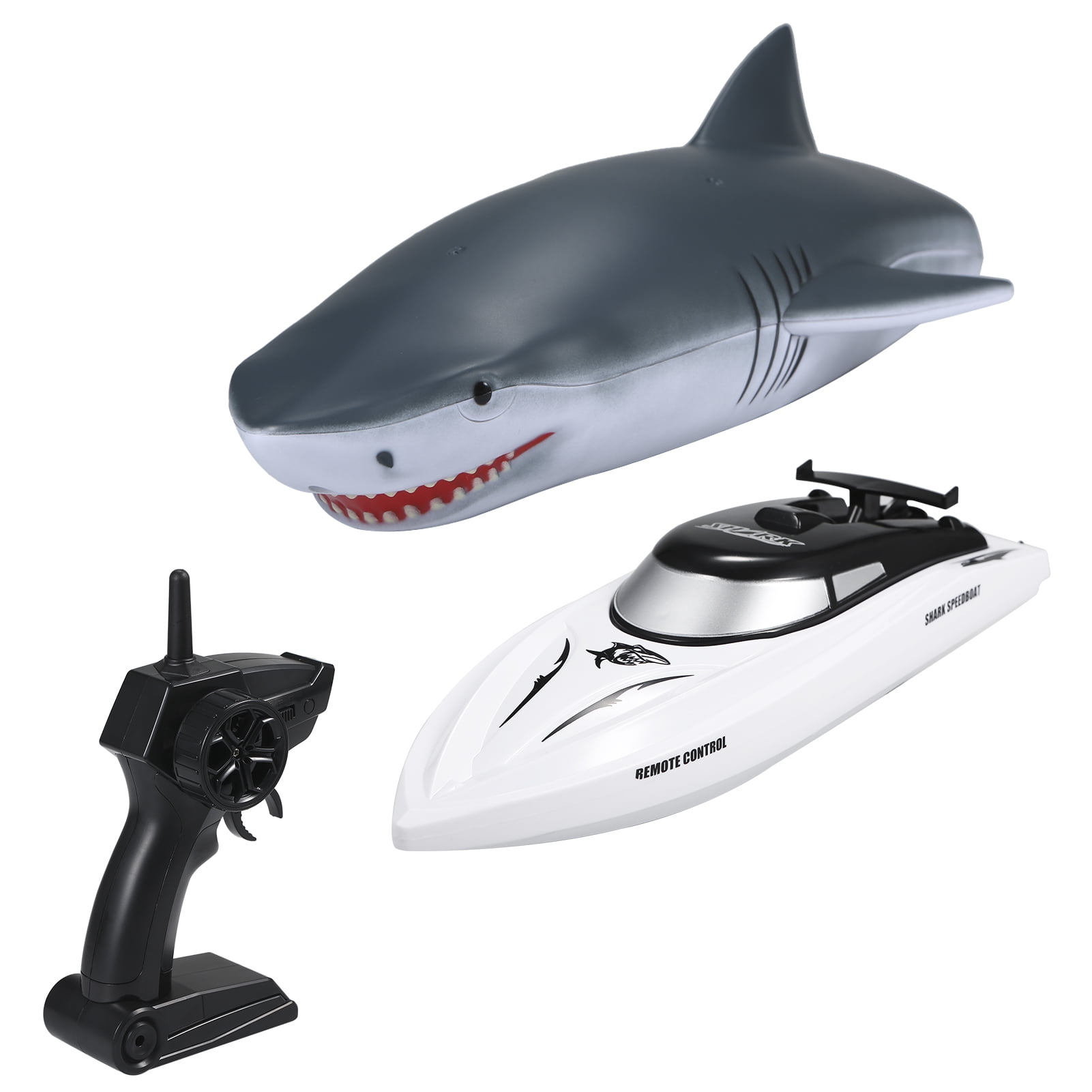 Tfixol Rc Boat Remote Control Boats 2.4ghz Rc Boat Shark Toy Gift With Removable Shark Shell For Kids Adults Boys