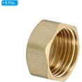 BDKWID-G1/2 Brass Pipe Plug, 6pcs Female Internal Thread Hex Garden ...