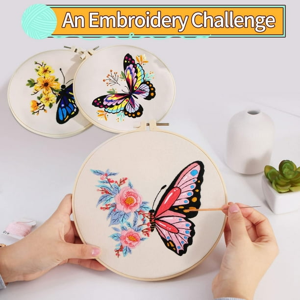 Embroidery Starter Kit Embroidery Beginner Kit DIY Embroidery Cross ...