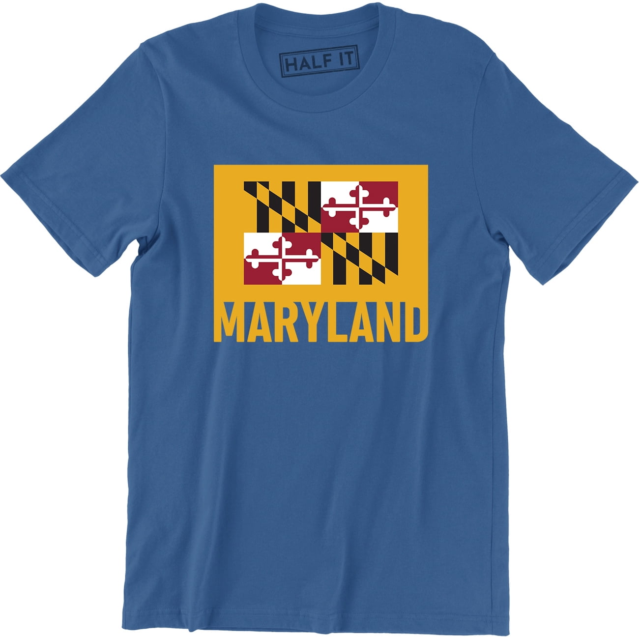 Maryland State Scribble Flag Men's Top Marylander Football Sports T ...