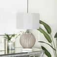 Free Shipping! DecMode 27 Inch Gray Table Lamp with Fabric Shade ...