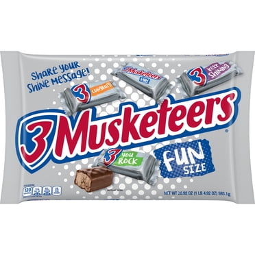 3 Musketeers Mini Party Fun Size Chocolate Candy Bars - 10.48 oz Bag ...
