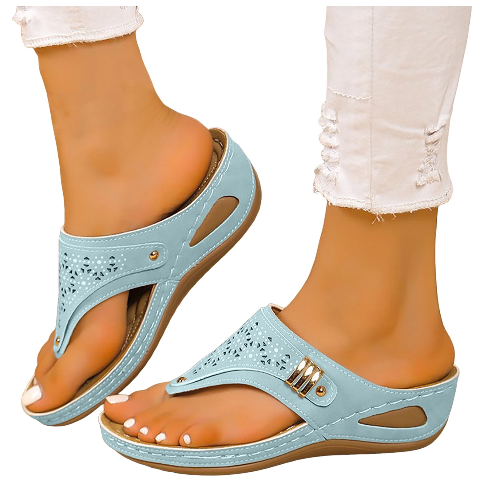 Click here for Oyedens Orthopedic Wedge Slides Sandals For Women... prices