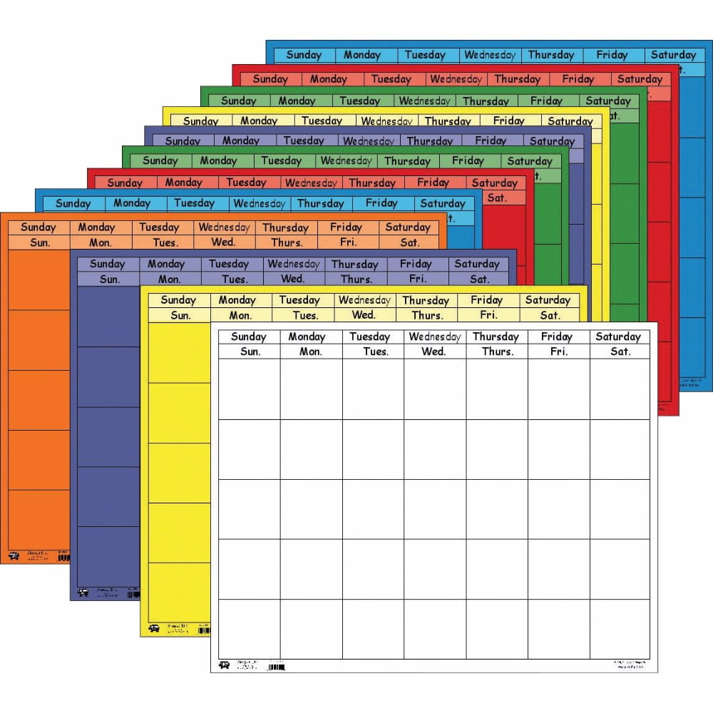 Creative Shapes Etc 076432 Horizontal Calendar Super Set of 12 ...