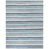 SAFAVIEH Montauk Darion Striped Cotton Area Rug, Blue/Multi, 8' x 10 ...