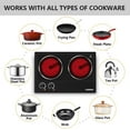 CUSIMAX 1800W Mini Electric Stove, Dual Control Infrared Cooktop ...